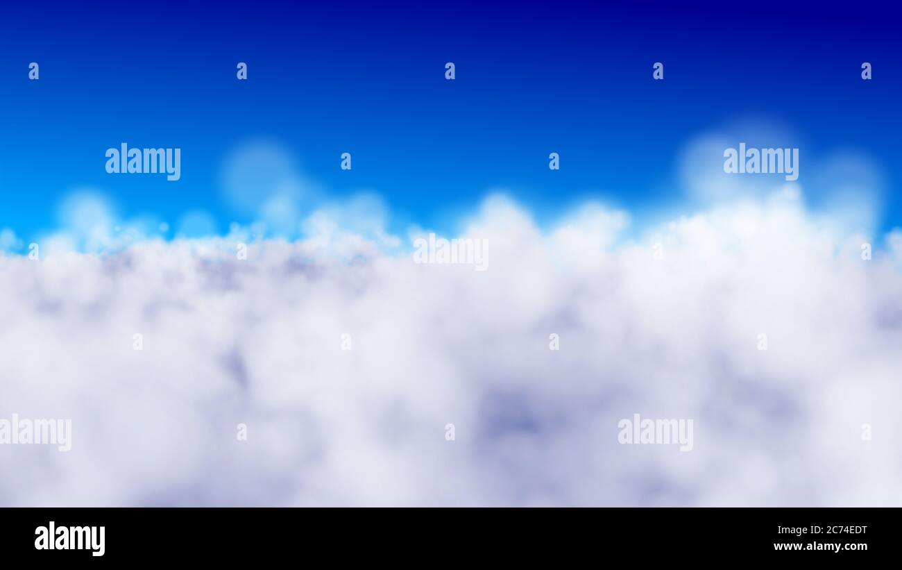high flying above the clouds, blue sky Stock Photo - Alamy