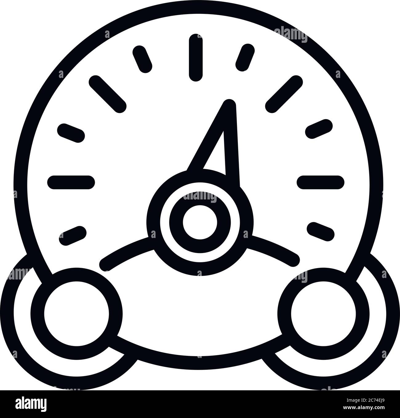 Retro speedometer icon. Outline retro speedometer vector icon for web ...