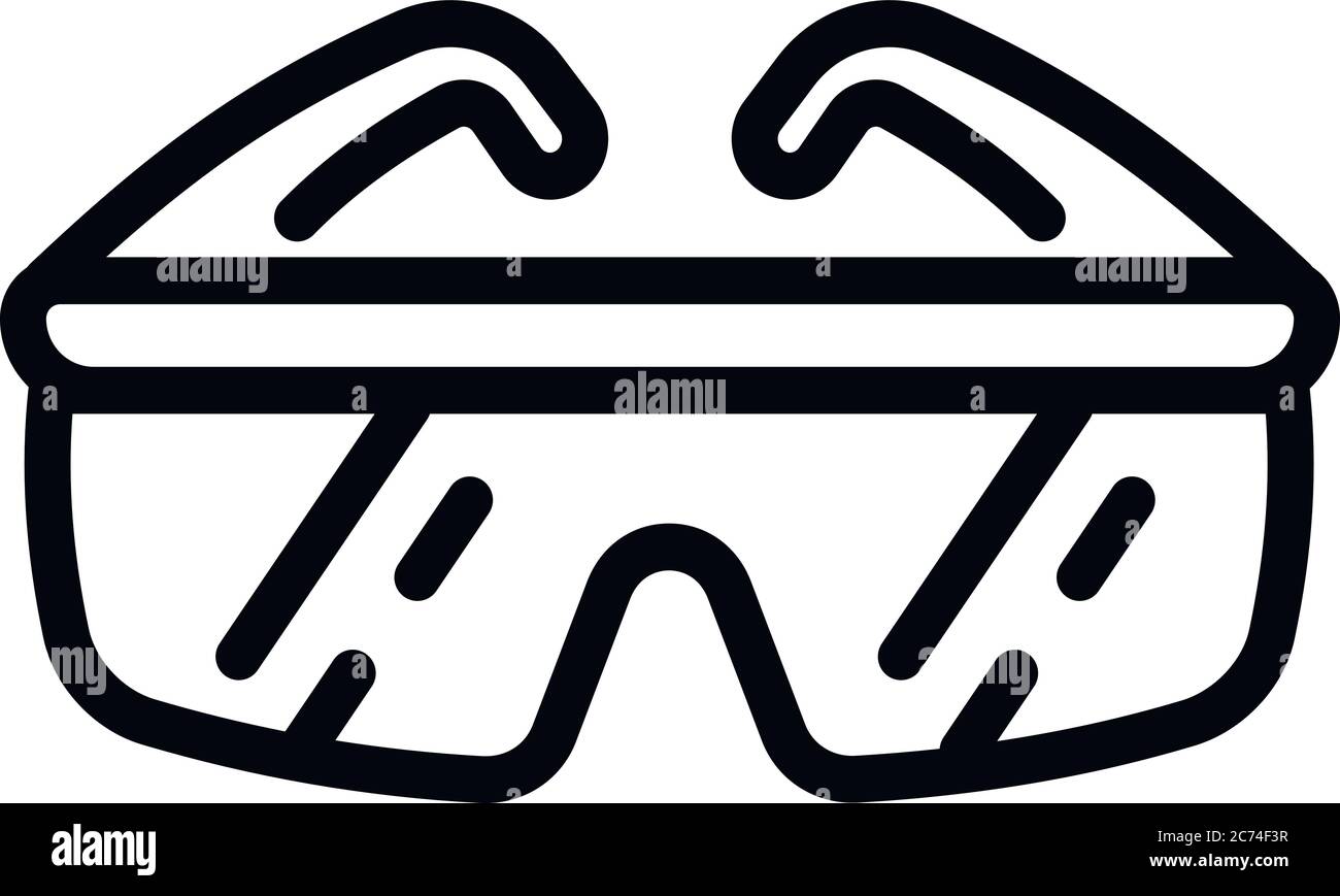 Work goggles icon. Outline work goggles vector icon for web design ...