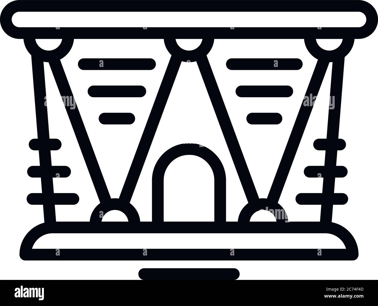Arena building icon. Outline arena building vector icon for web design ...