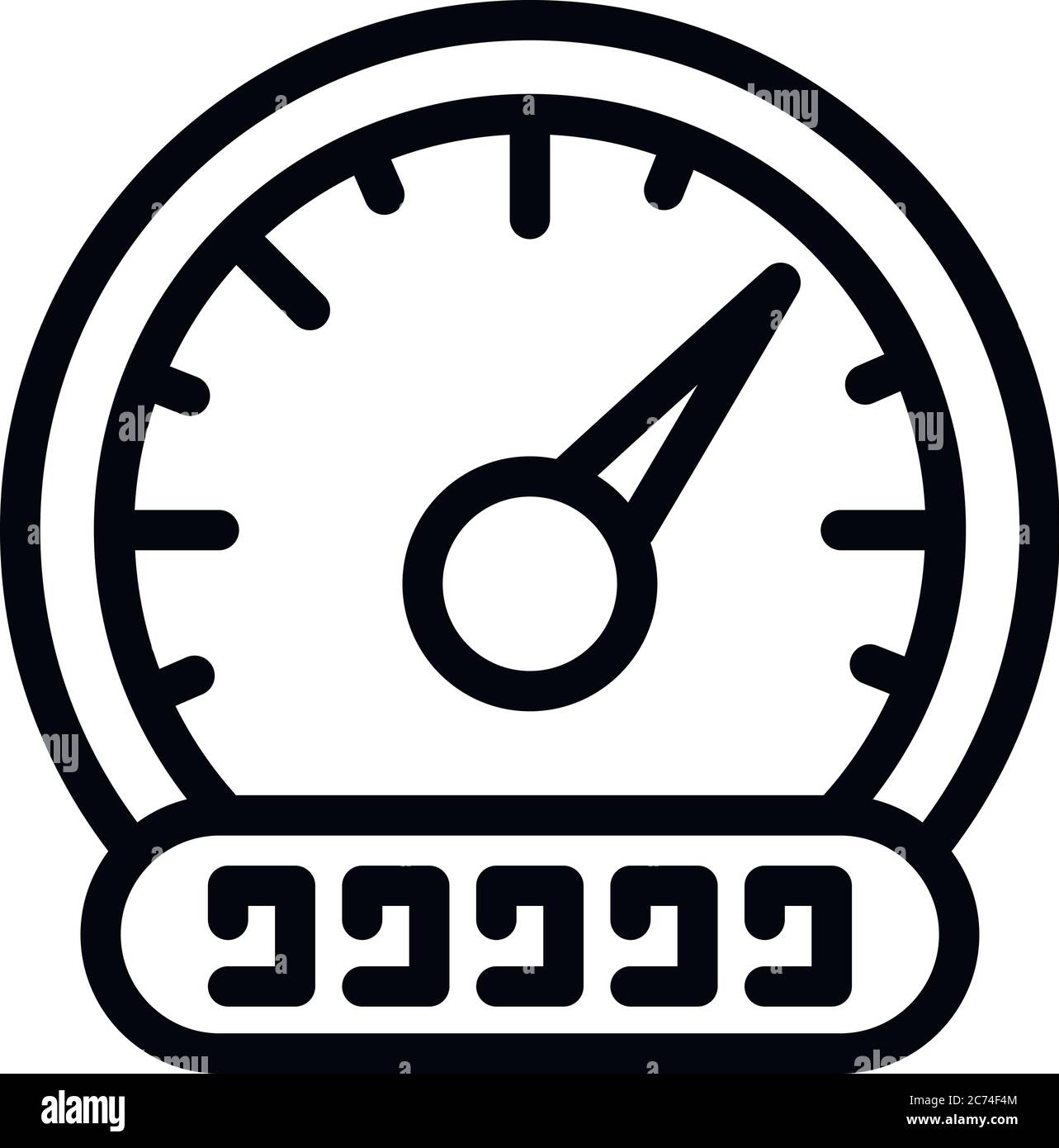 Car tachometer icon. Outline car tachometer vector icon for web design ...