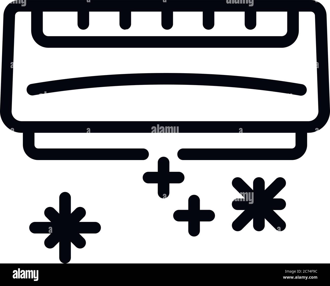 Ice cold conditioner icon. Outline ice cold conditioner vector icon for ...