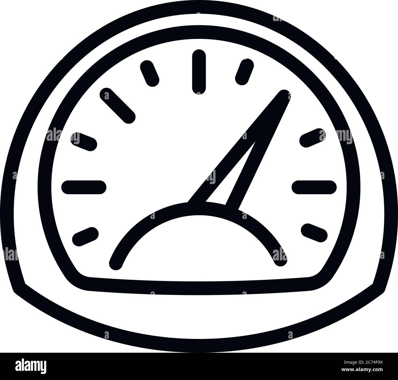 Turbo power gauge icon. Outline turbo power gauge vector icon for web ...