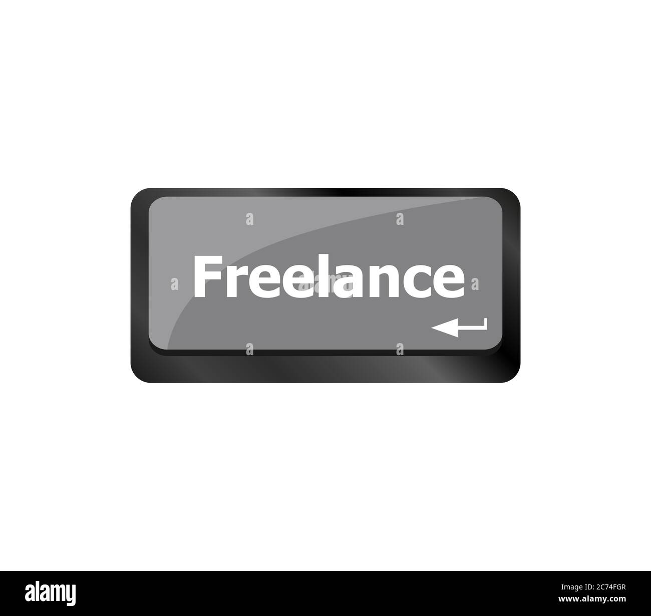 Business Concept with Enter Button on Keyboard. Freelance. Computer ...