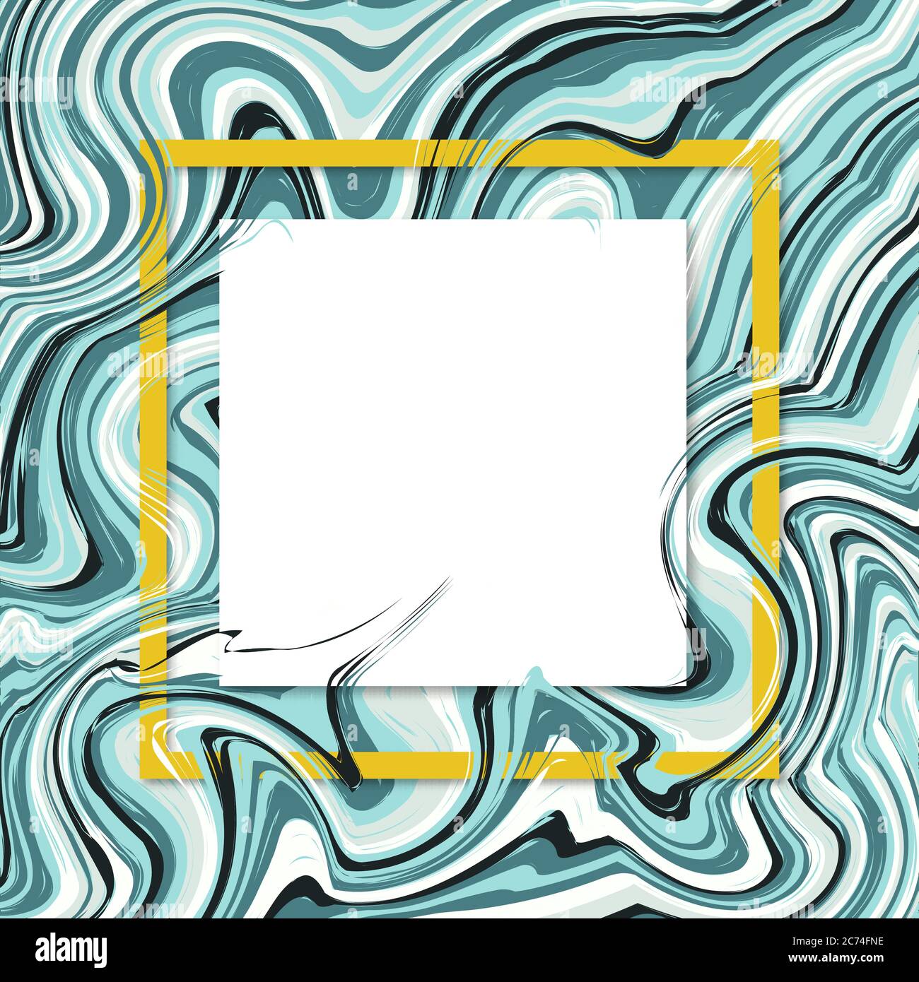 3d vector square frame. Paper cut promotion web banner for social media ...