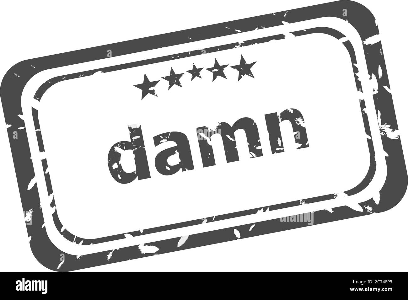 damn word on rubber old business stamp Stock Photo - Alamy