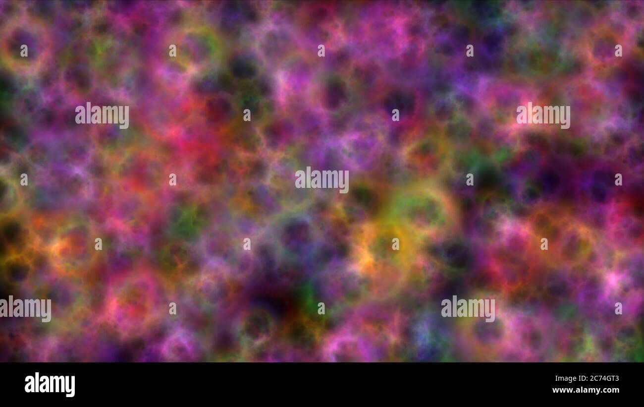Colorful nebula gas clouds fog, abstract illustration Stock Photo - Alamy