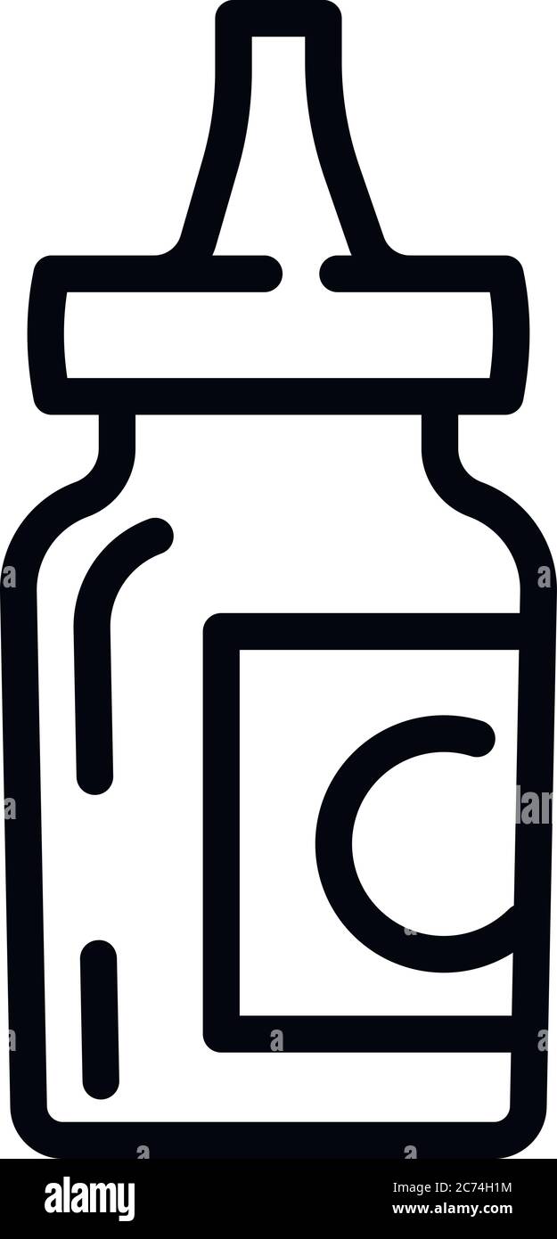 Mustard condiment icon. Outline mustard condiment vector icon for web ...