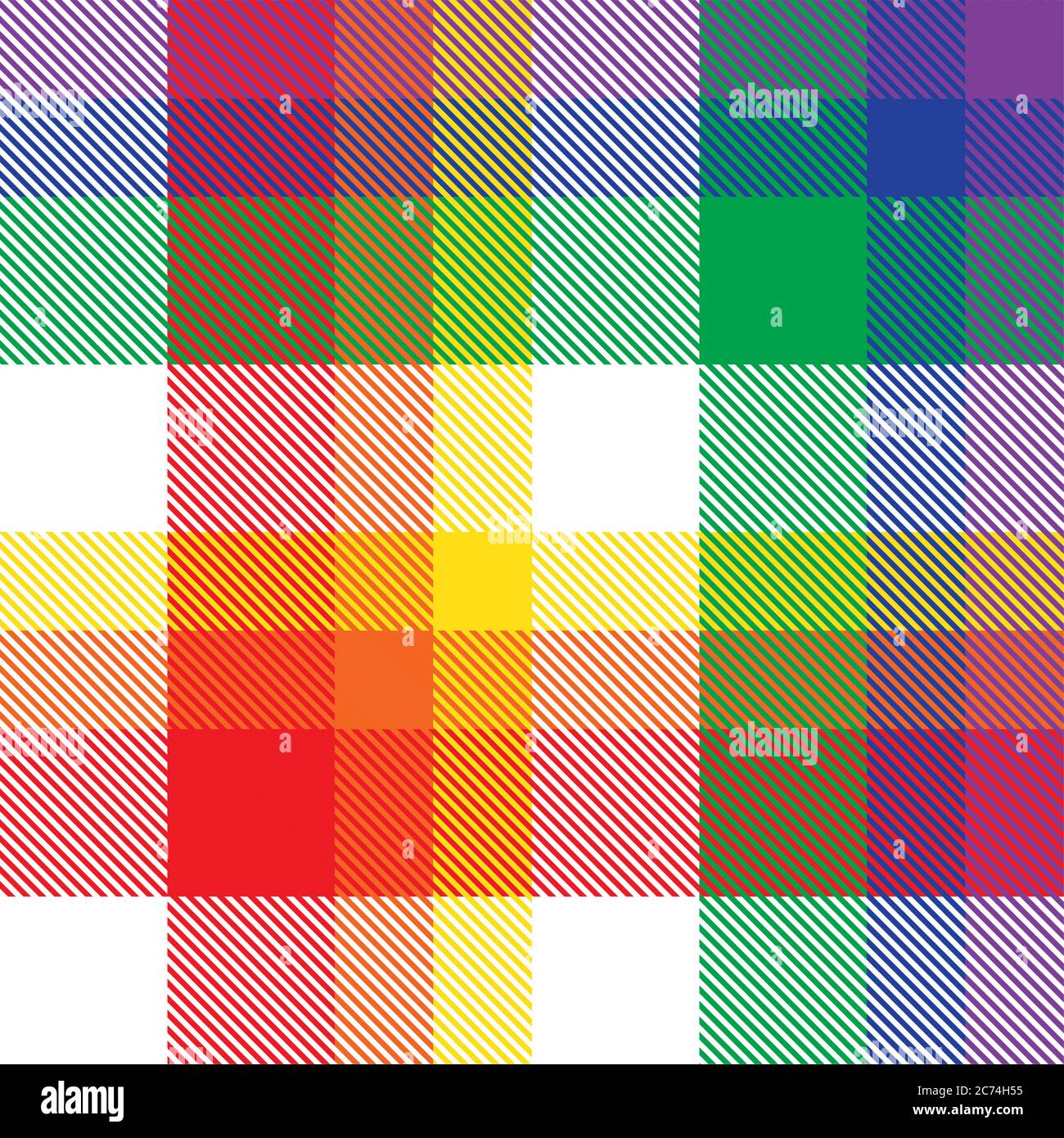 Rainbow Plaid, checkered, tartan seamless pattern suitable for fashion ...