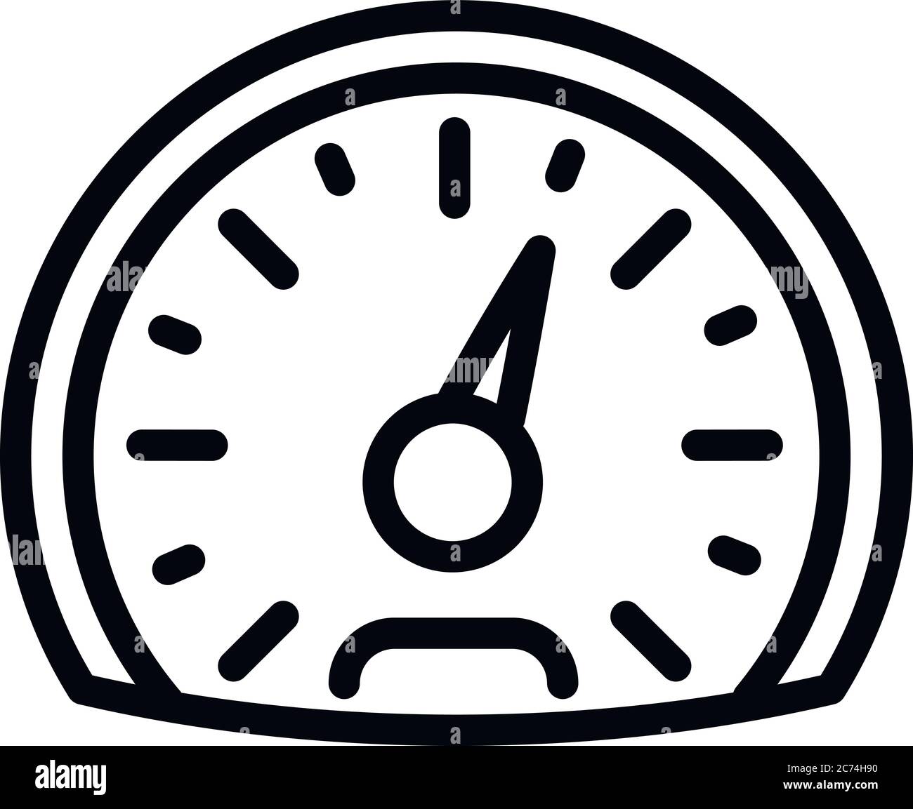 Speedometer icon. Outline speedometer vector icon for web design ...