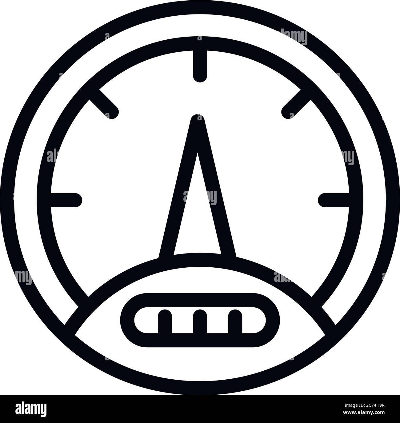 Car gauge icon. Outline car gauge vector icon for web design isolated ...