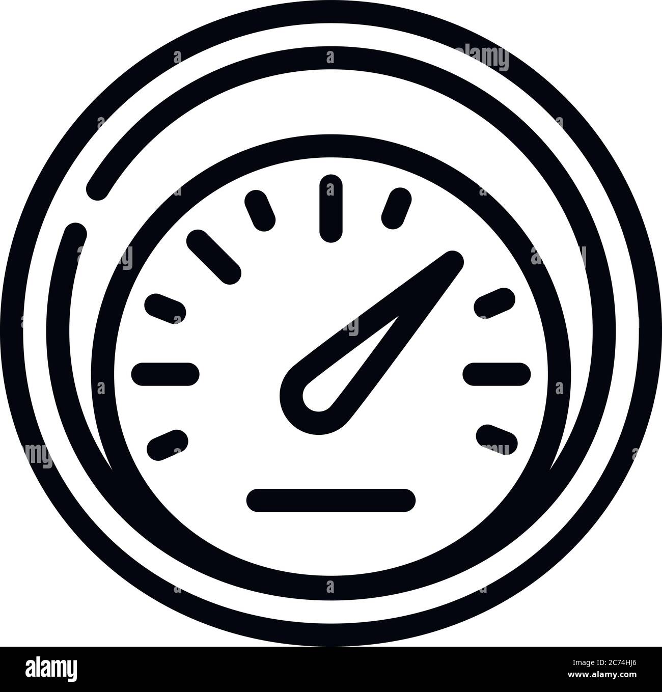 Miles speedometer icon. Outline miles speedometer vector icon for web ...
