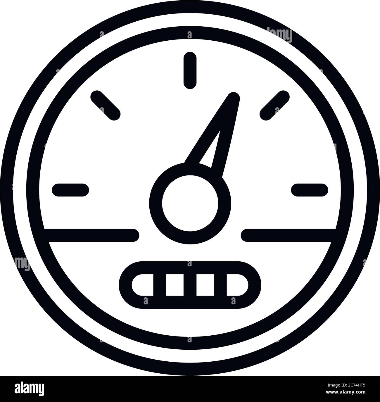 Speedometer indicator icon. Outline speedometer indicator vector icon ...