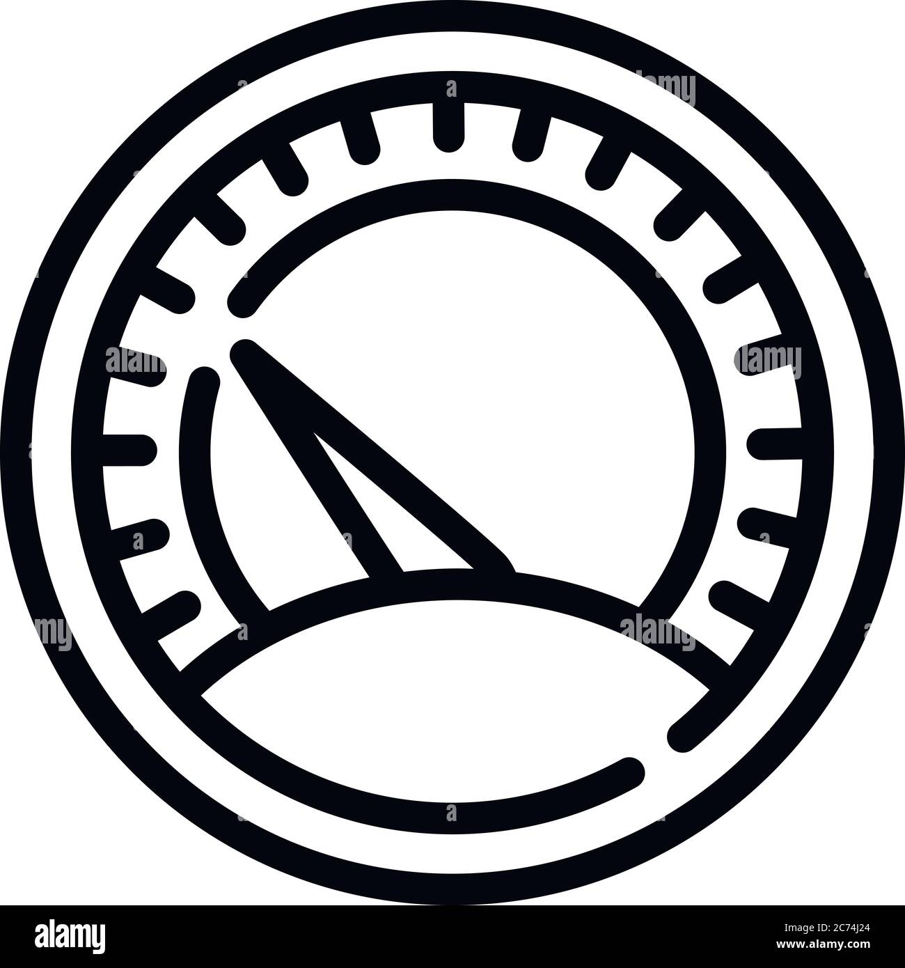 Classic speedometer icon. Outline classic speedometer vector icon for ...