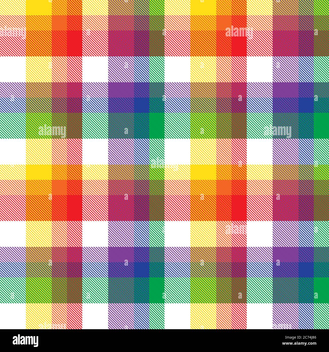 Rainbow Plaid, checkered, tartan seamless pattern suitable for fashion ...