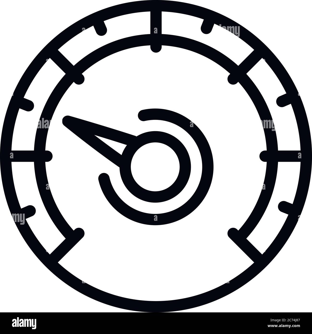 Speedometer Indicator Icon Outline Speedometer Indicator Vector Icon For Web Design Isolated On