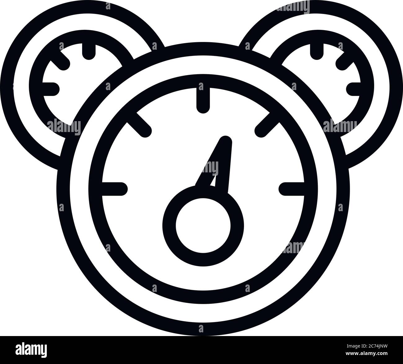 Oil car indicator icon. Outline oil car indicator vector icon for web ...