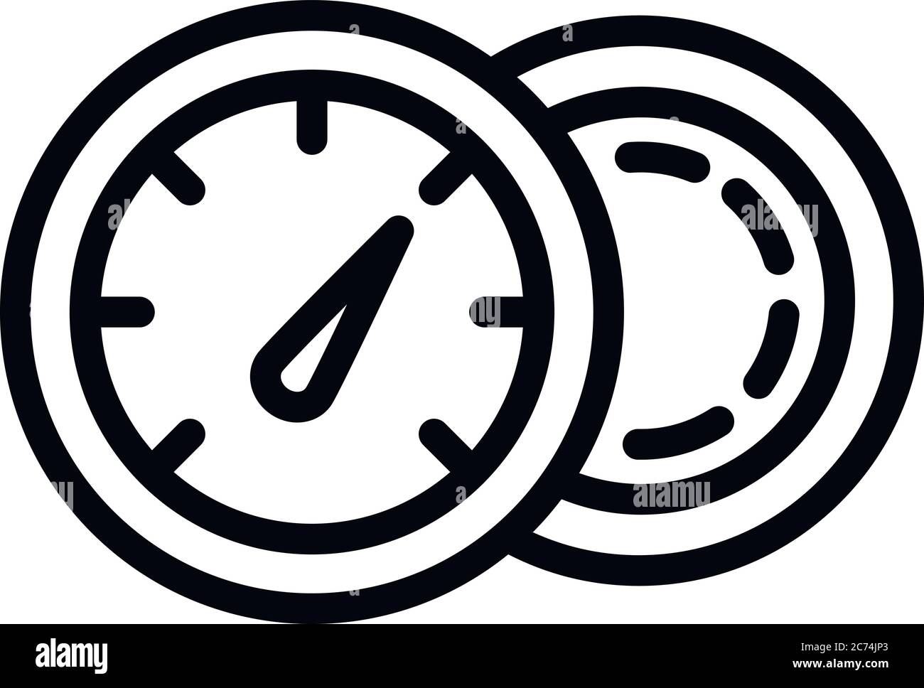 Full fuel gauge icon. Outline full fuel gauge vector icon for web ...