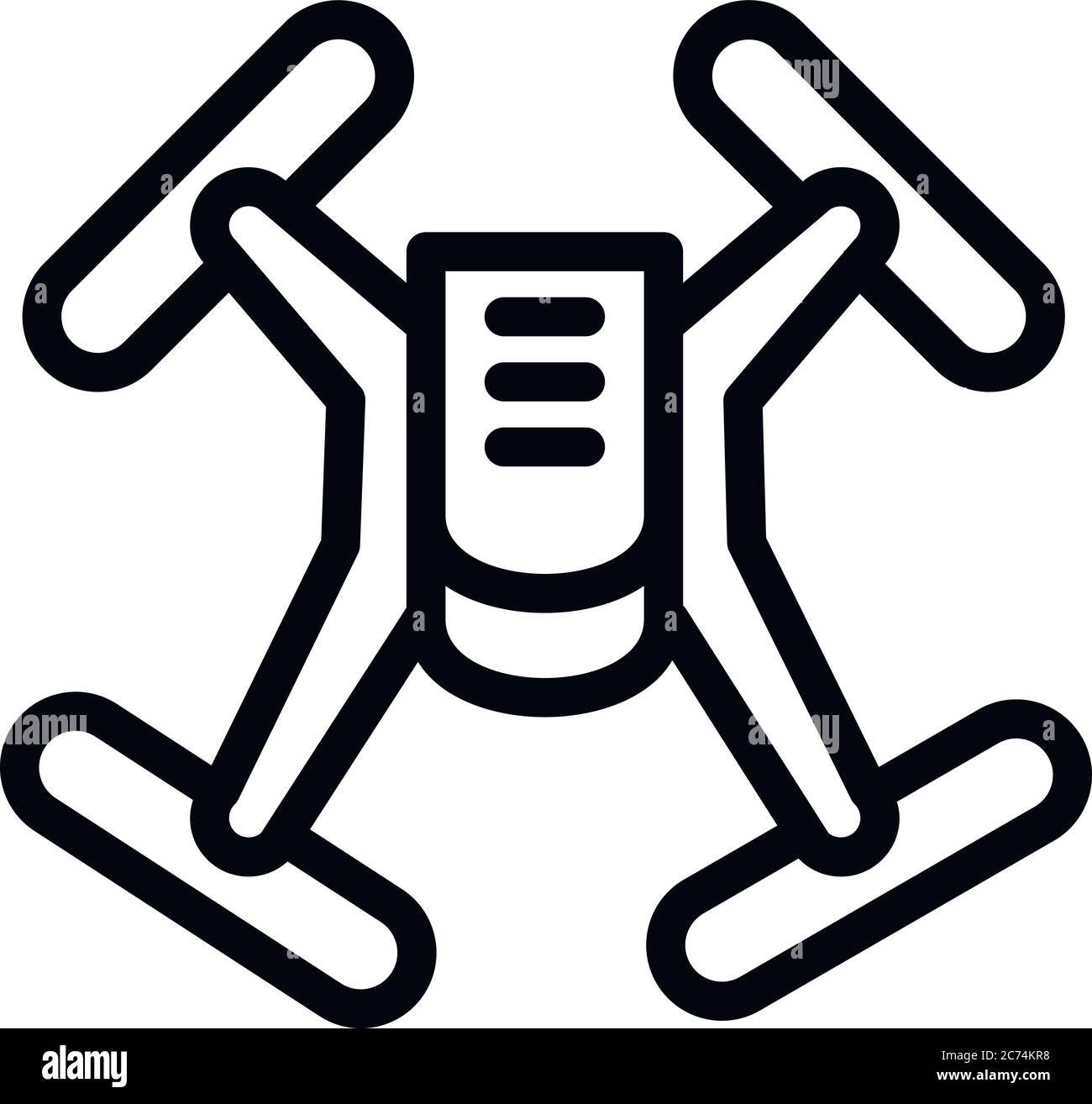 Drone icon. Outline drone vector icon for web design isolated on white ...