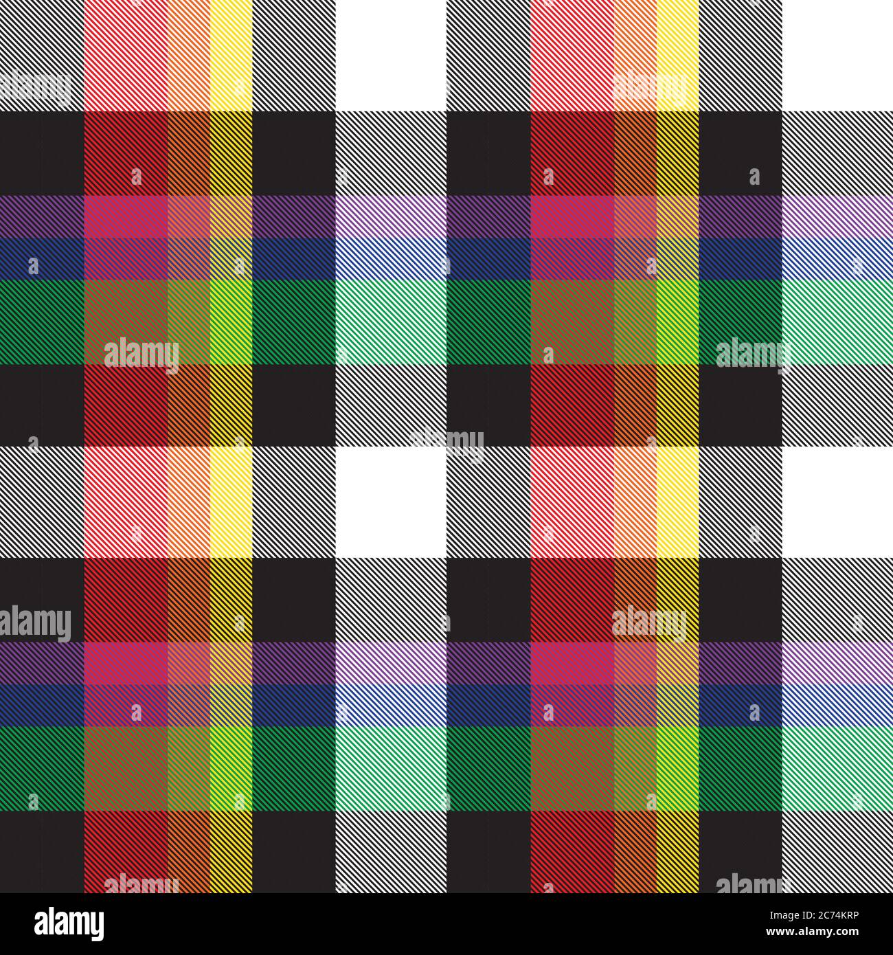 Rainbow Plaid, checkered, tartan seamless pattern suitable for fashion ...