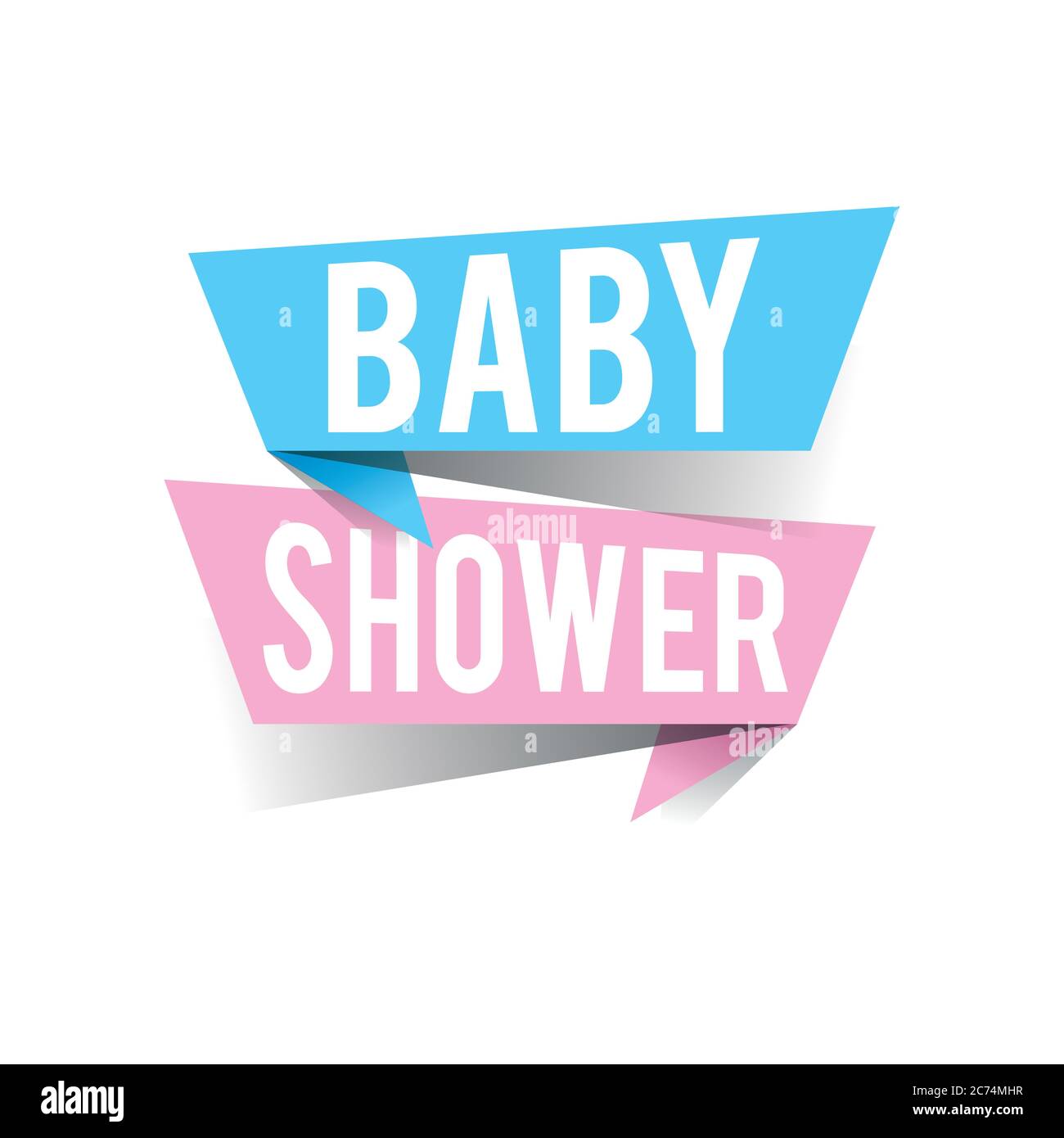 Modern design baby shower text on speech bubbles. Vector illustration ...