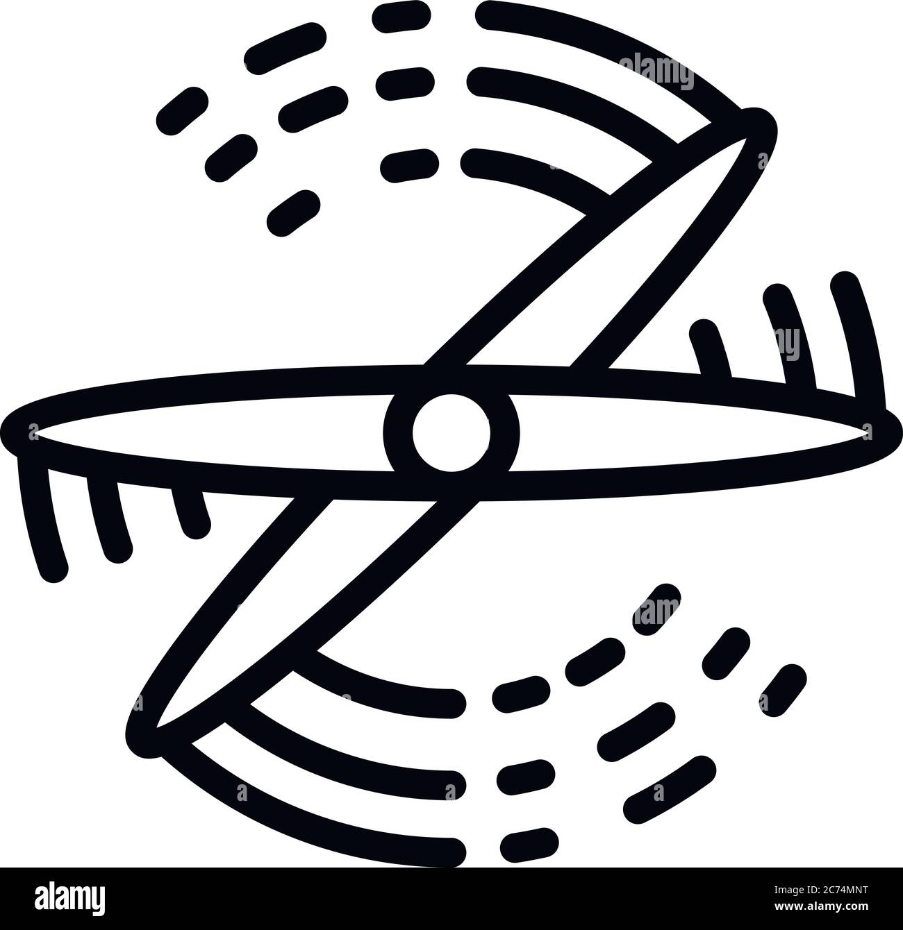 Drone propeller icon. Outline drone propeller vector icon for web ...
