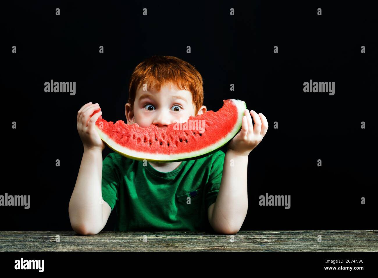 bitten red sweet watermelon Stock Photo - Alamy