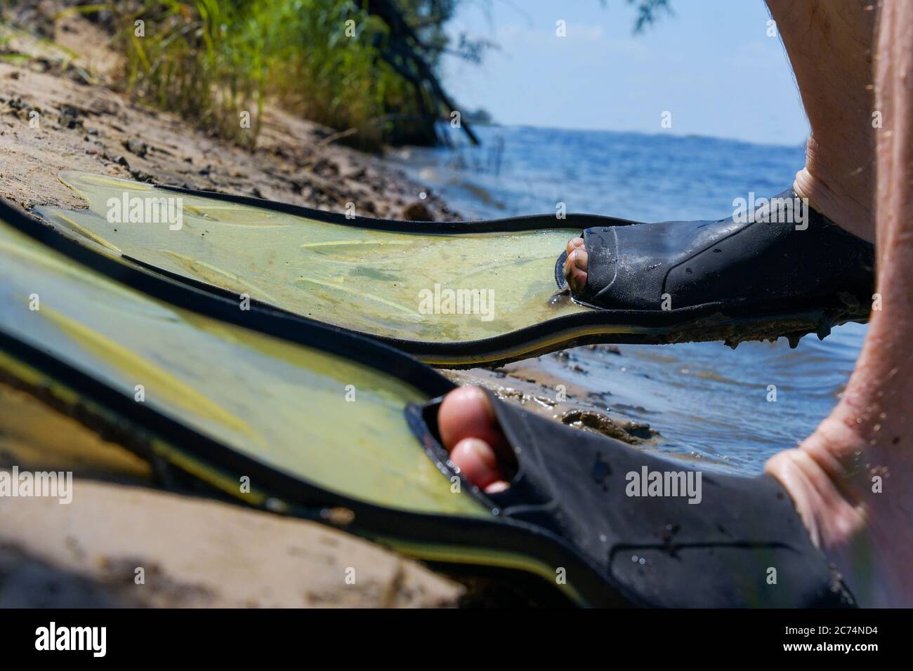 Diving water legs hi-res stock photography and images - Alamy