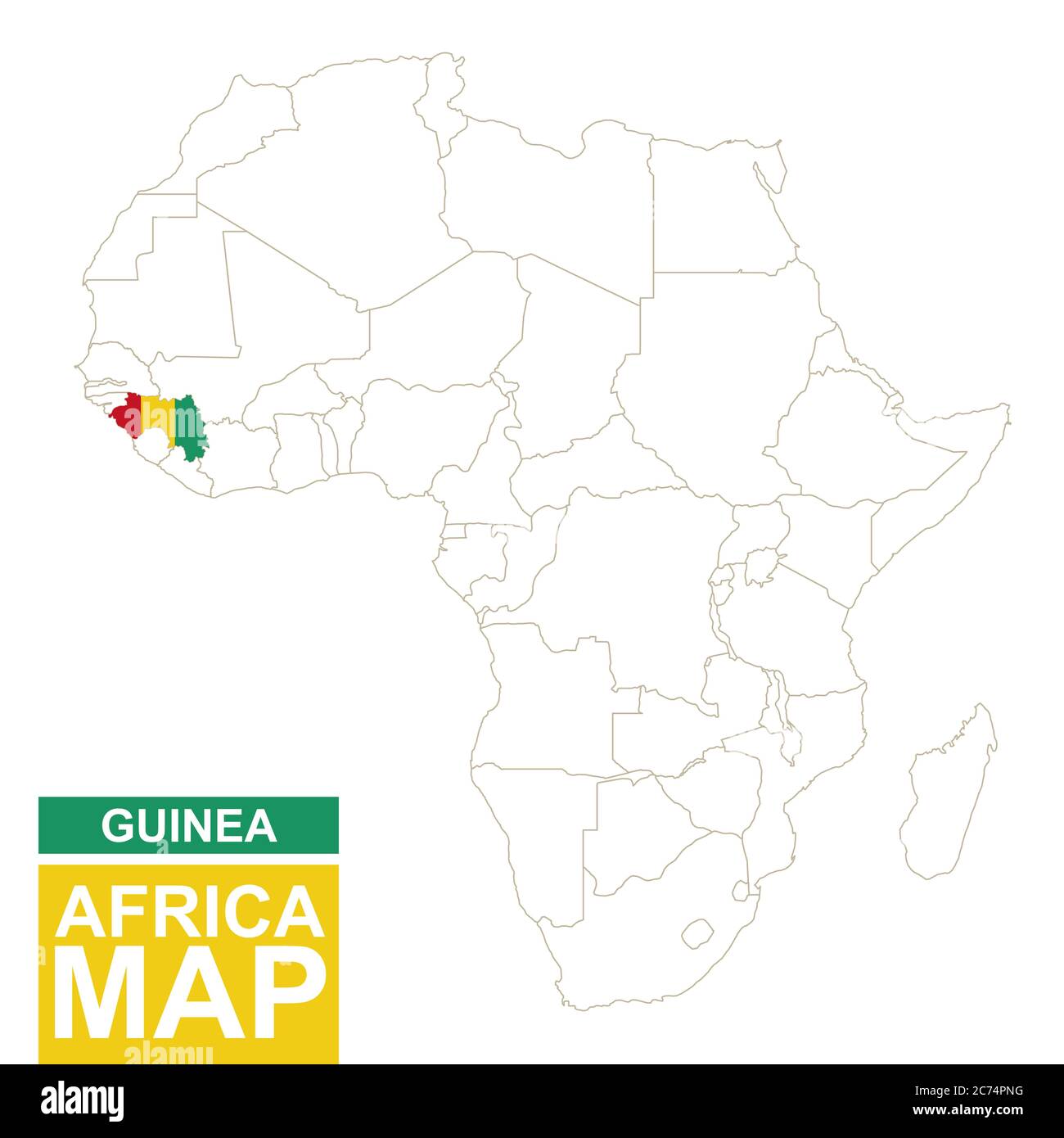 Conakry map hi-res stock photography and images - Alamy
