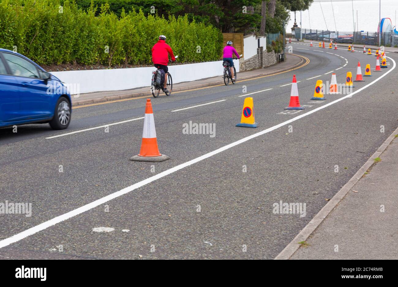 Car in cycle lane uk hi-res stock photography and images - Alamy