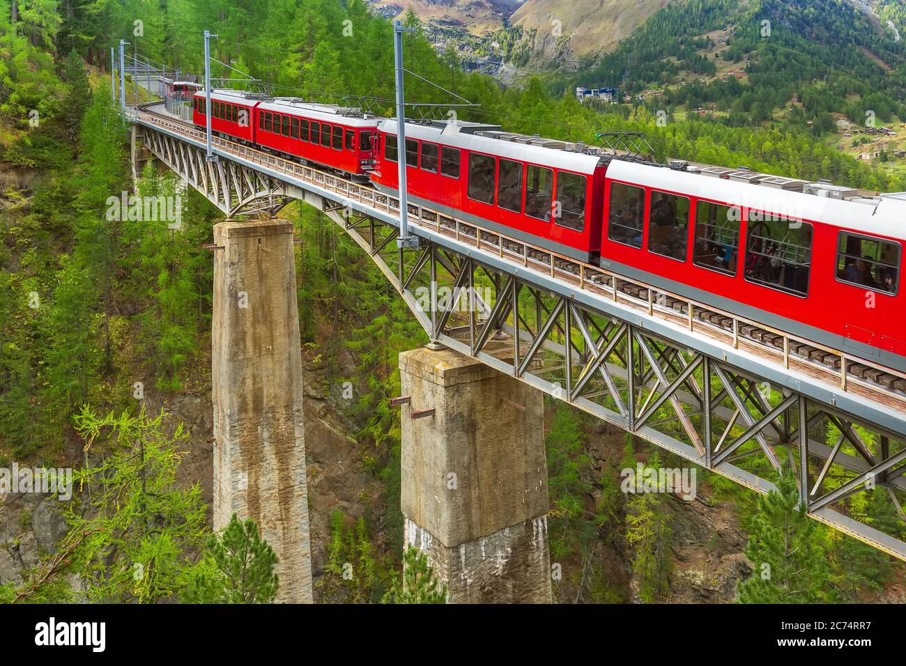 Railway bridge in the alps hi-res stock photography and images - Alamy