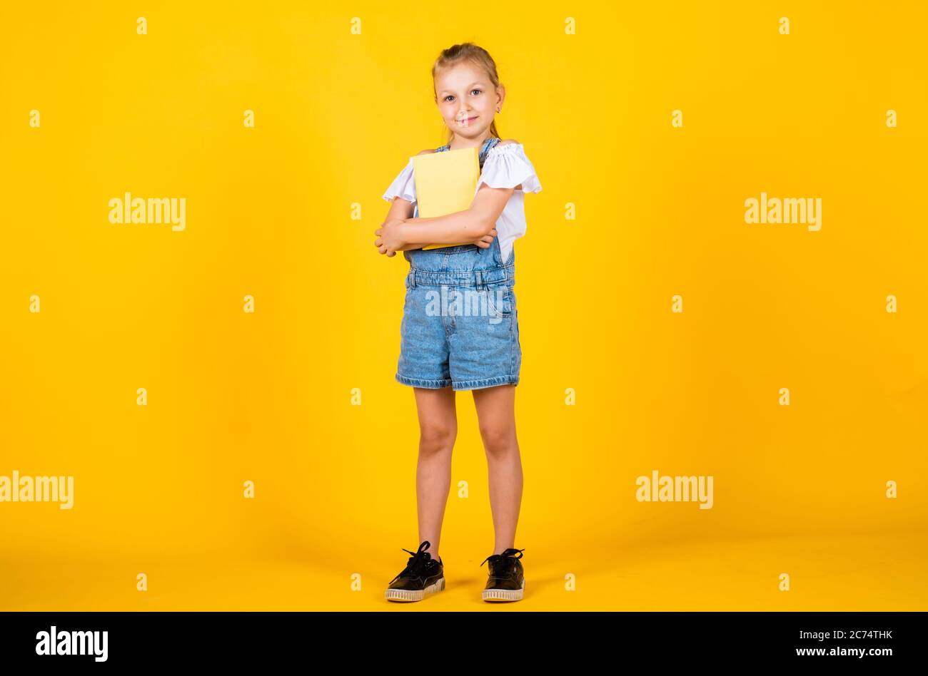 favorite subject. Kid with smart look and casual outfit. modern ...