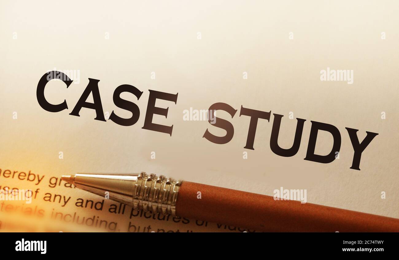 Words CASE STUDY and luxury pen. Business successful examples concept ...