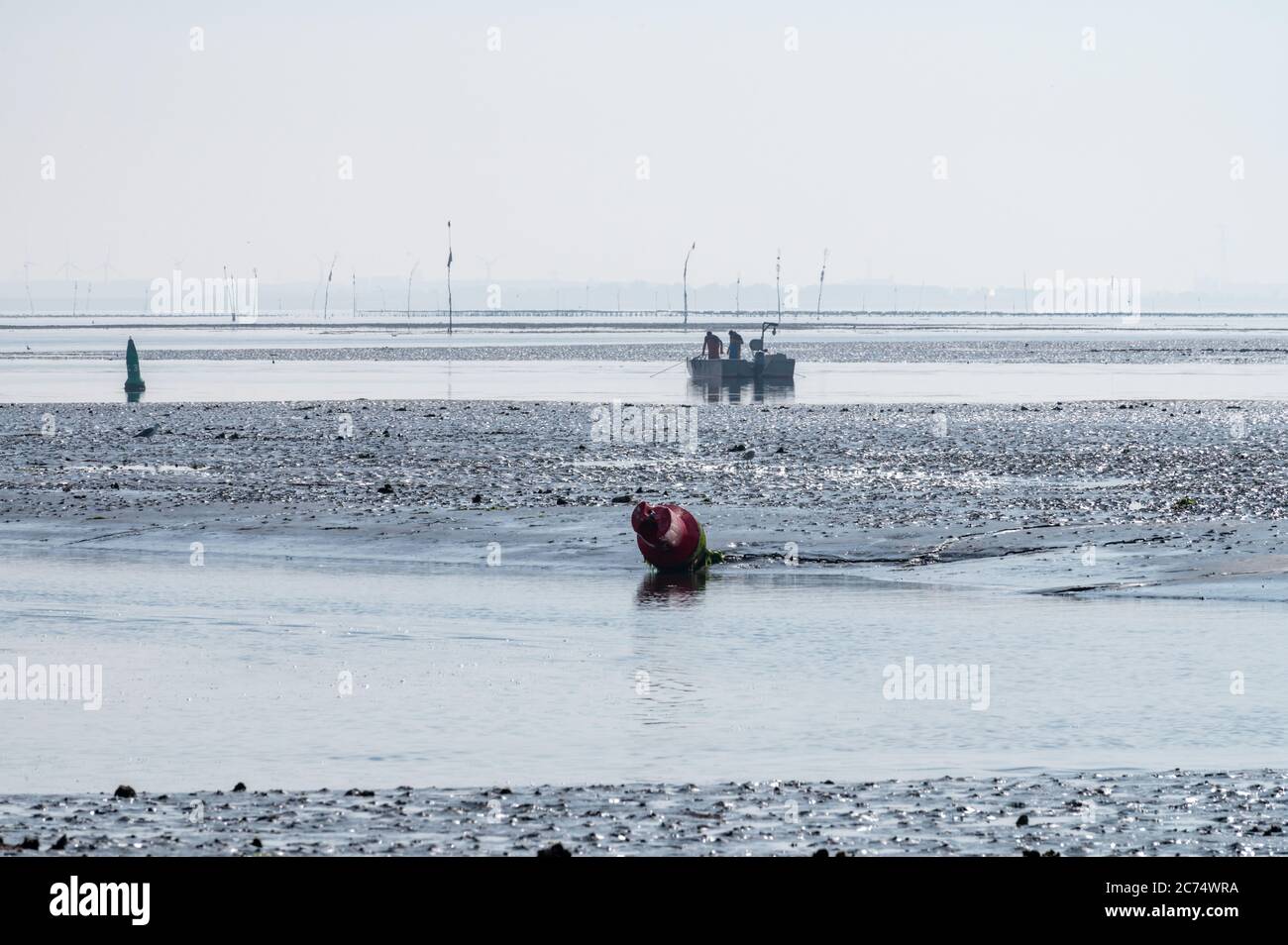 Coastline in zeeuwse village Yerseke with famous oysters and mussels ...