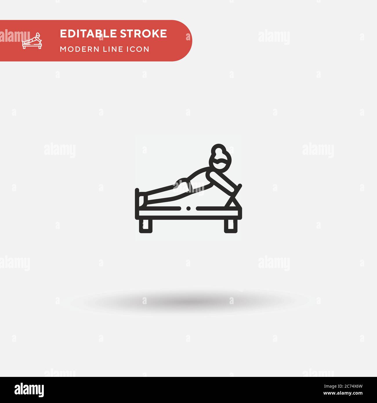 Pilates Simple vector icon. Illustration symbol design template for web ...
