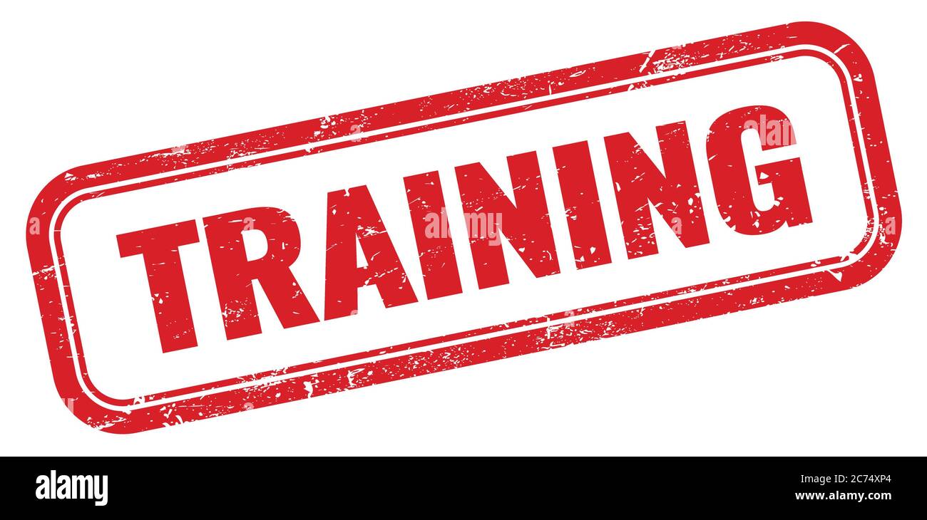 TRAINING red grungy rectangle stamp sign Stock Photo - Alamy