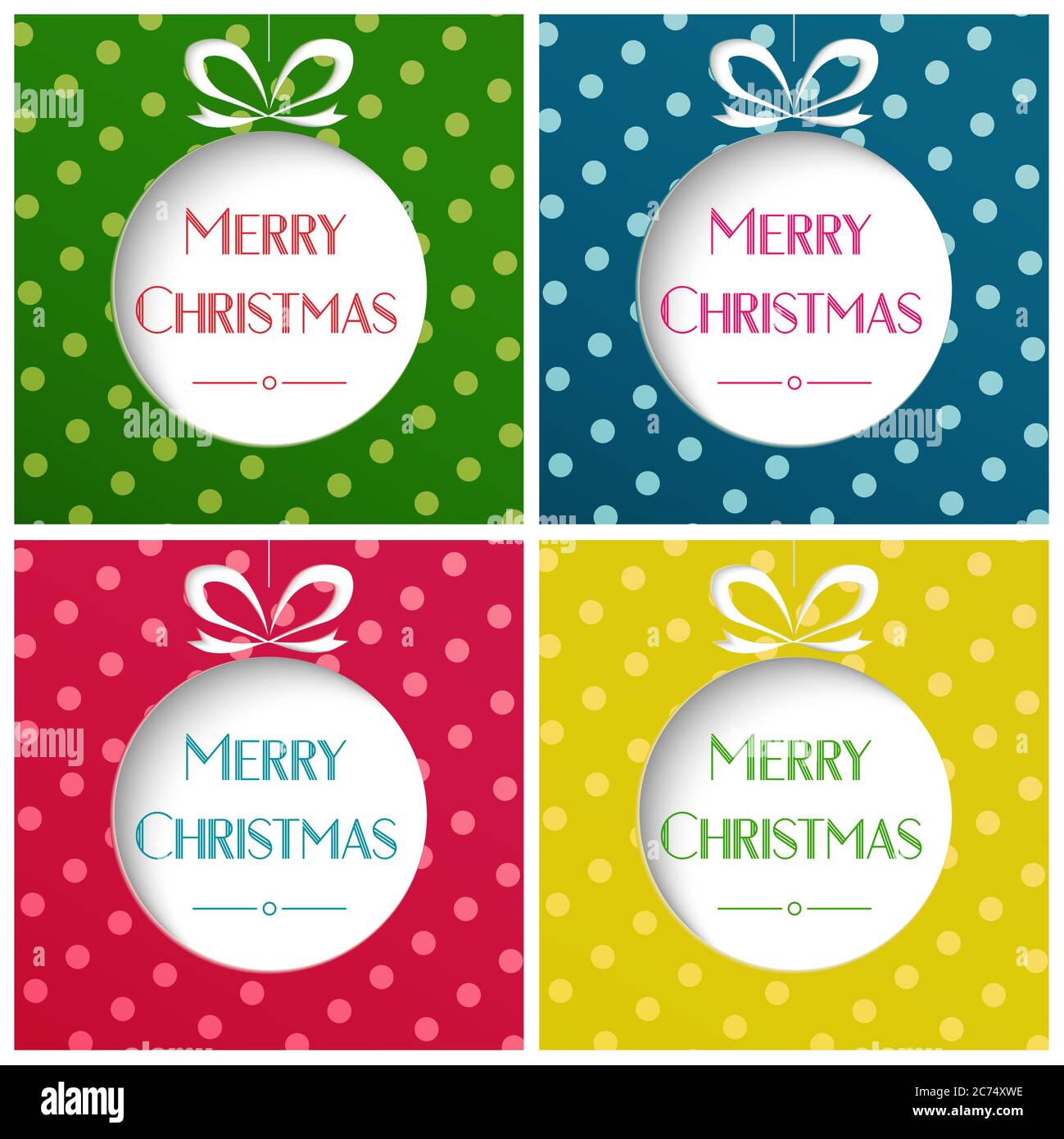 Merry christmas on balls Stock Vector Images - Alamy