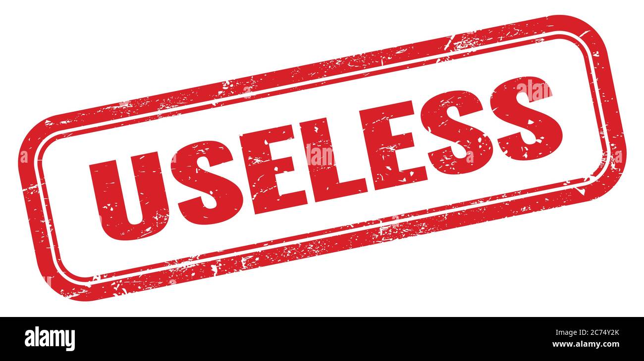 USELESS red grungy rectangle stamp sign Stock Photo - Alamy