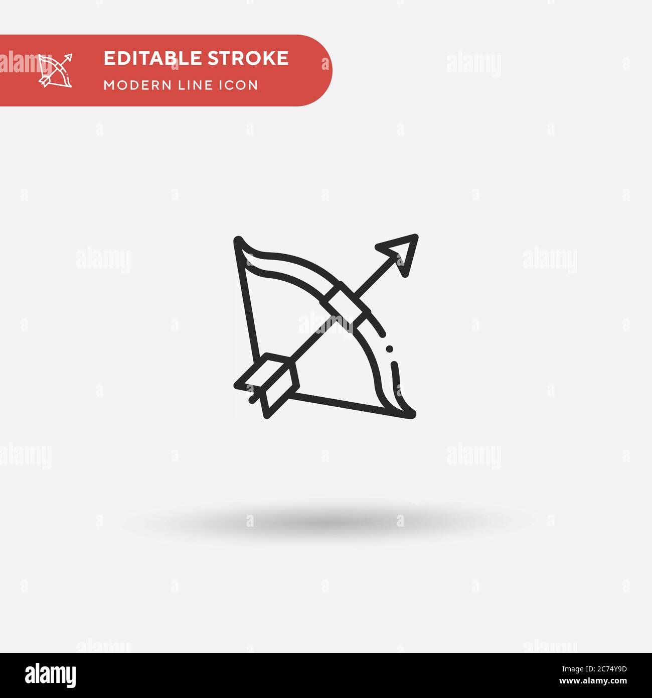 Archery Simple vector icon. Illustration symbol design template for web ...