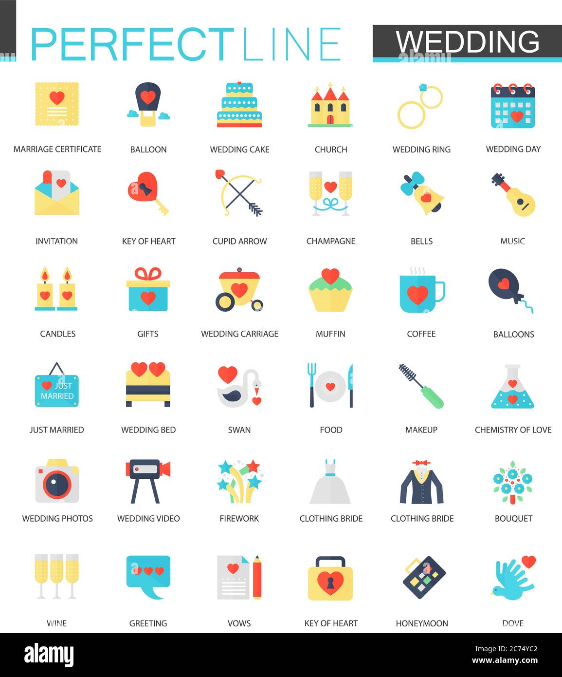 Wedding couple set Stock Vector Images - Alamy