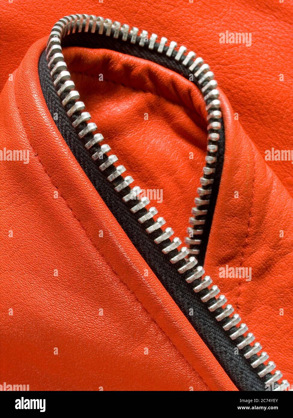 Red Leather Motorcycle Jacket Stock Photo - Alamy