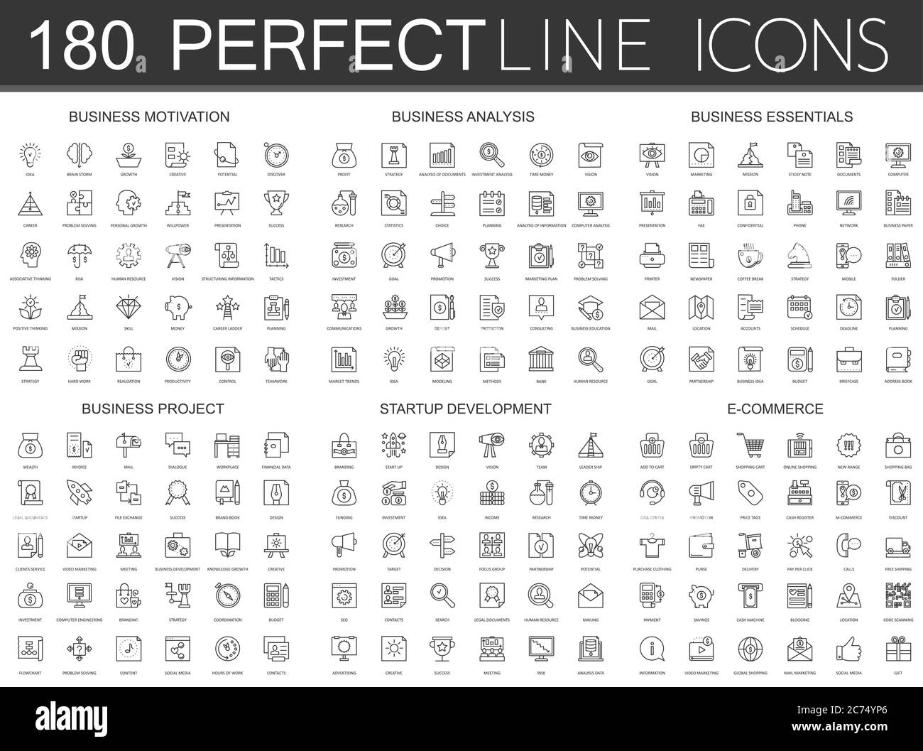 180 modern thin line icons set of business motivation, analysis ... 180 modern thin line icons set of business motivation, analysis ...