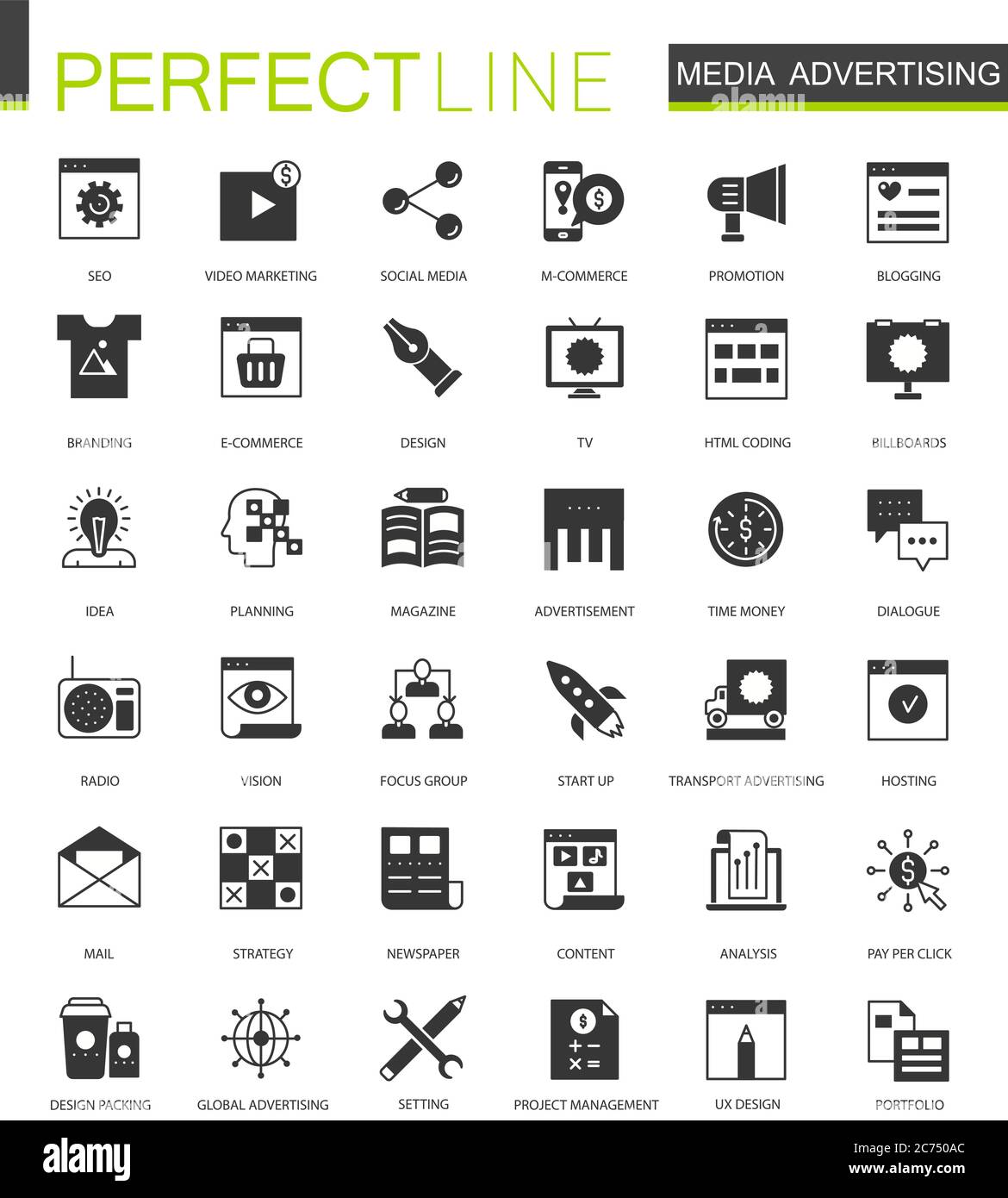 Advertising icons hi-res stock photography and images - Alamy
