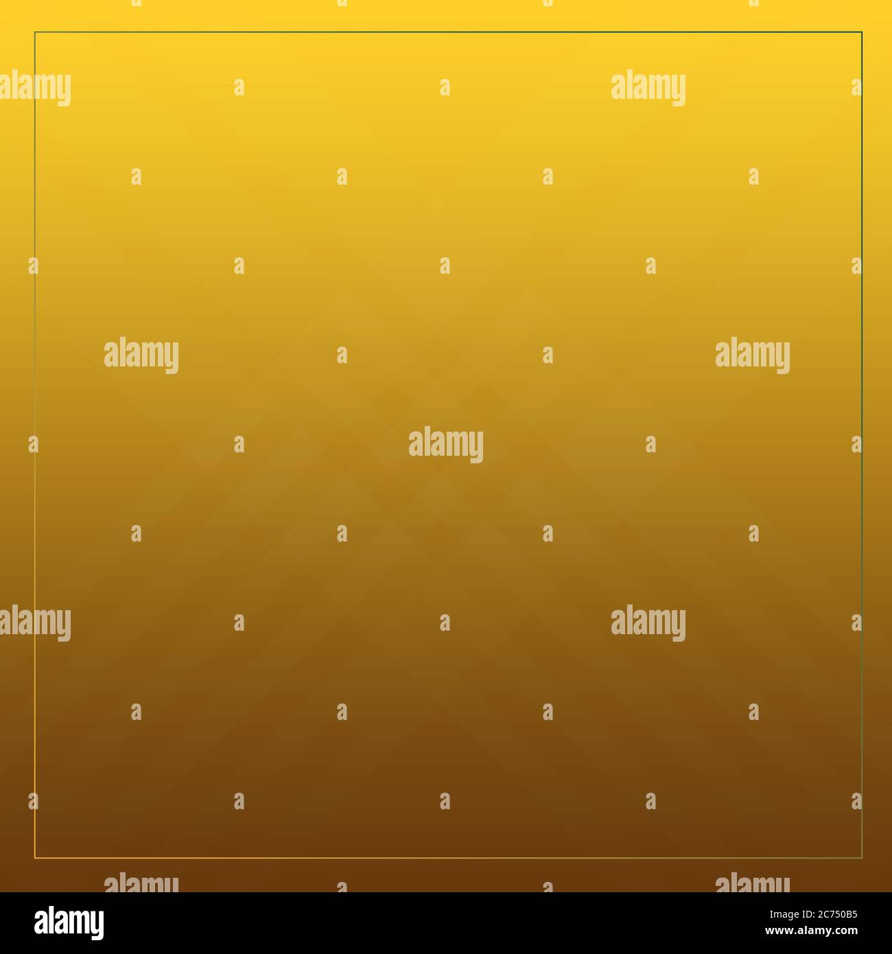Empty Golden Yellow Frame Background With Square Pattern Design ...