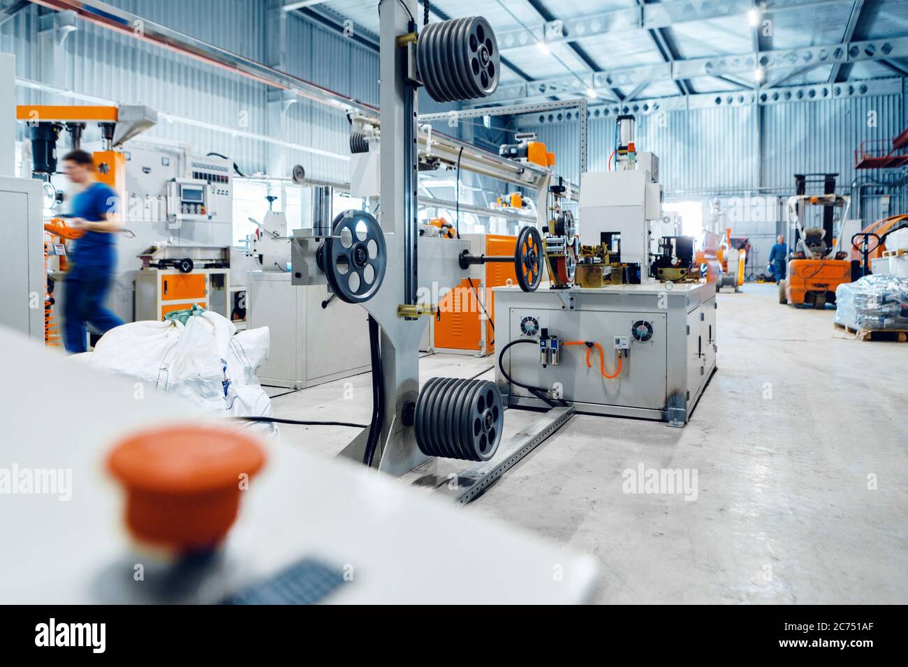 Inside the new factory manufacturing electrical cable. Cable production ...