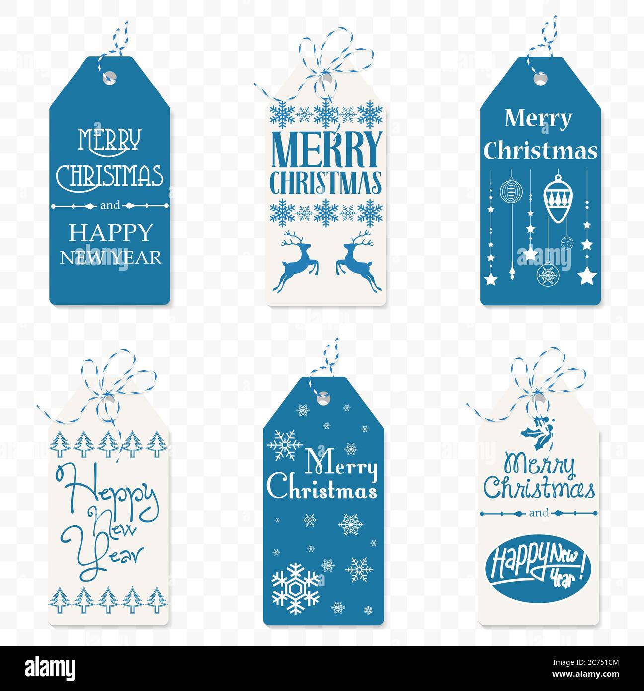 Set of Vector christmas label. Christmas tag. New Year sign symbol ...