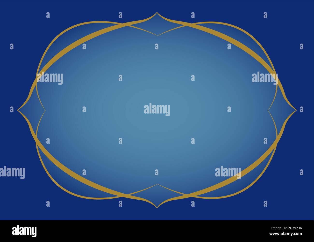 Blue, empty ornamental frame, medieval or modernist style Stock Vector ...