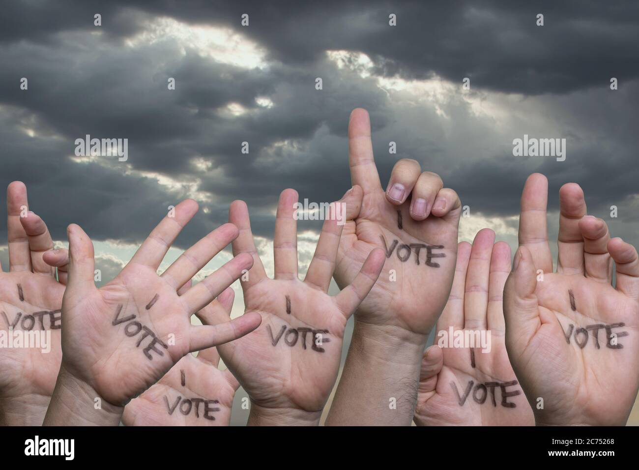 the declaration of going to vote in the next elections Stock Photo - Alamy