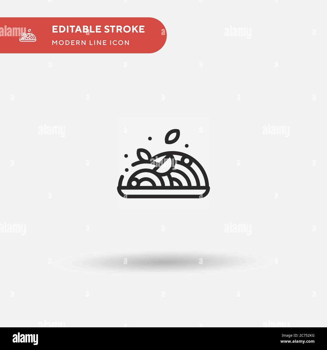 Spaghetti Simple vector icon. Illustration symbol design template for ...