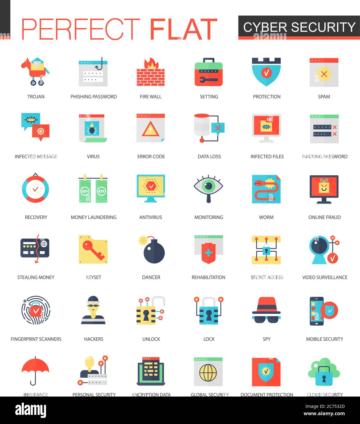 Cyber crime icons Stock Vector Images - Alamy